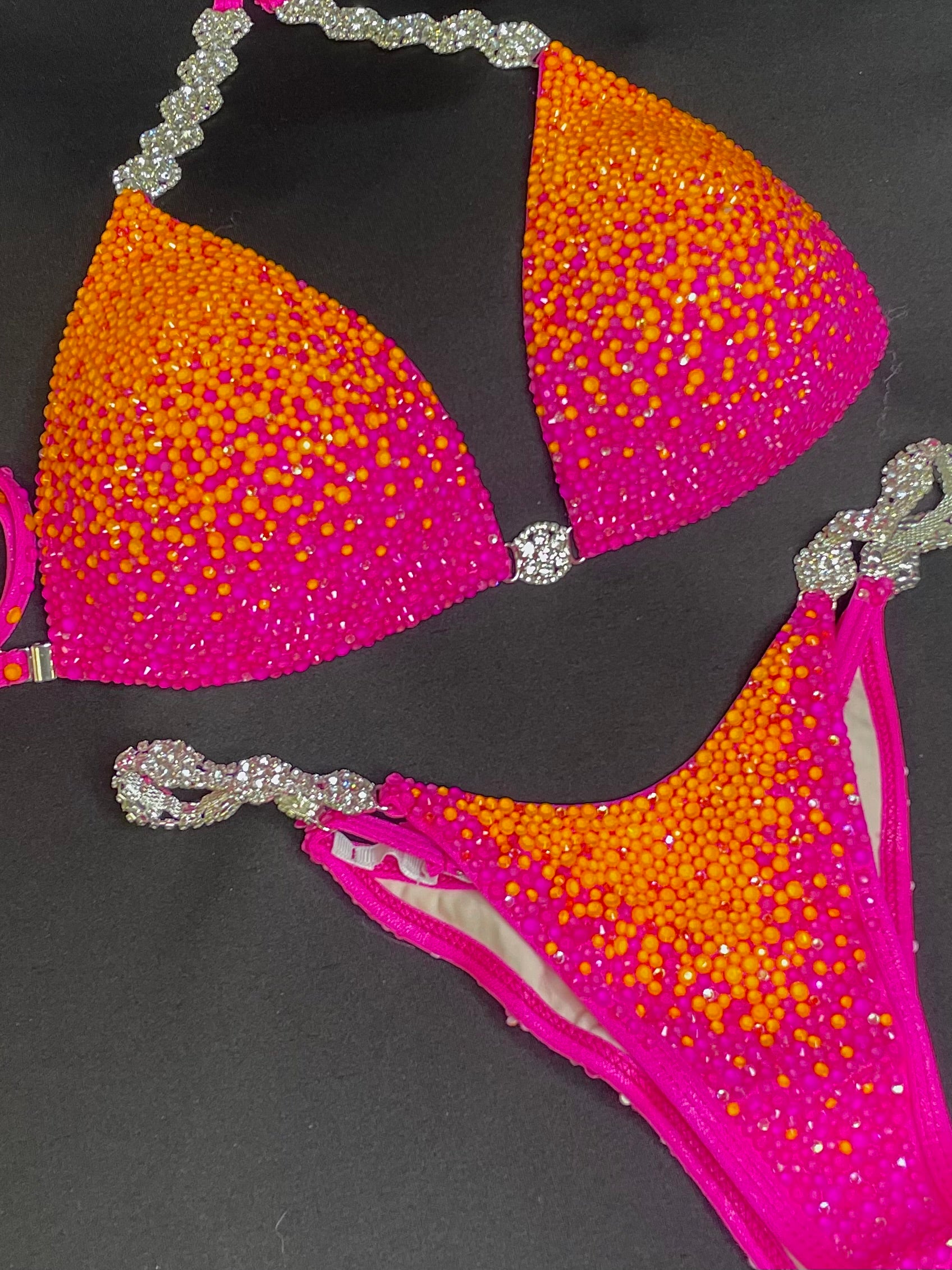 NEON pink orange bikini suit (TN927) – tantra444
